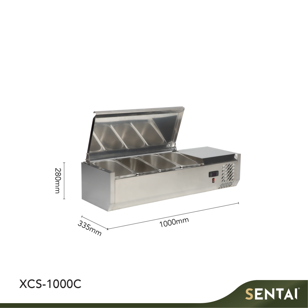 REFRIGERATED TOPPING RAIL W/S.S COVER - Sentai Kitchenware