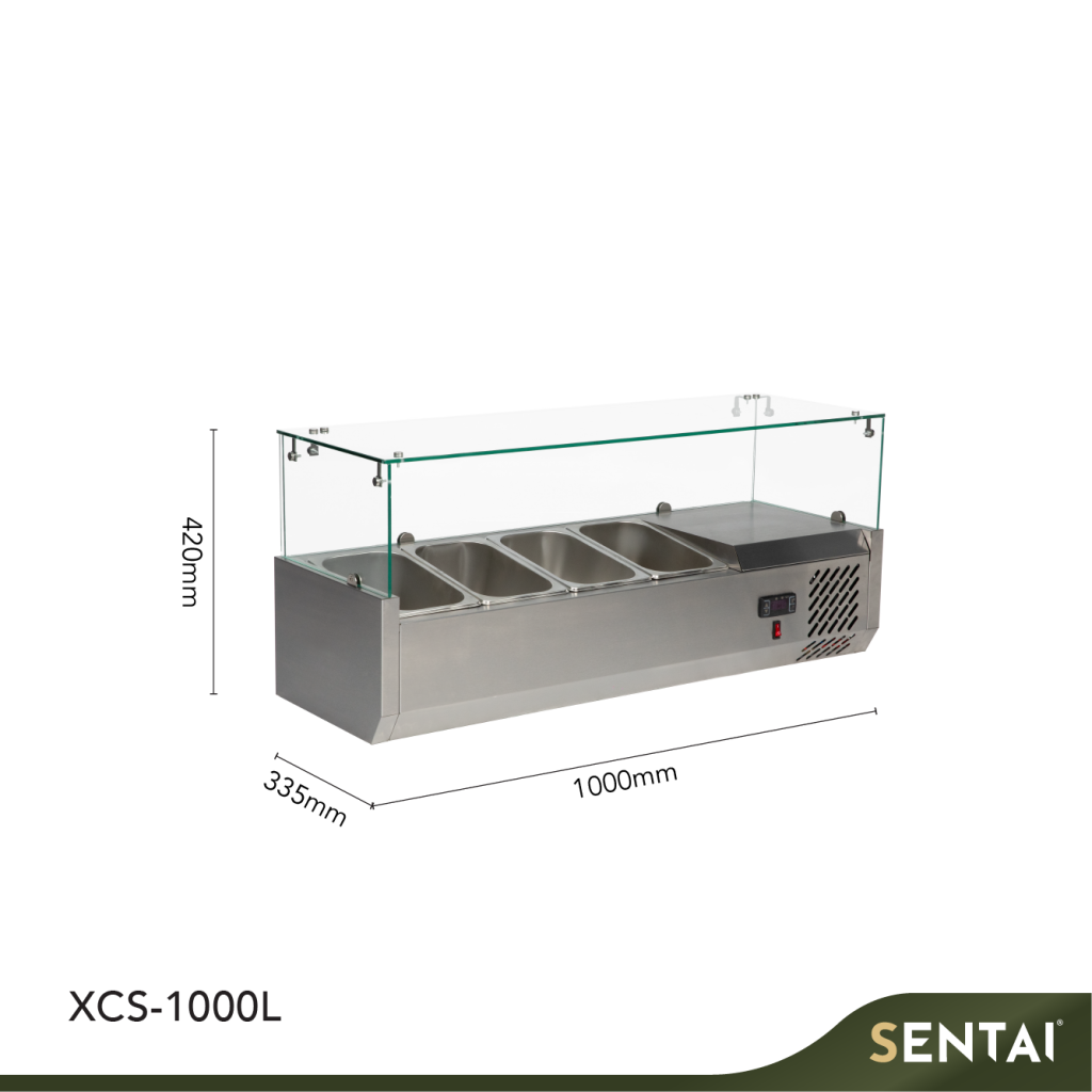 COUNTERTOP SALAD PREP W/SNEEZE GUARD - Sentai Kitchenware